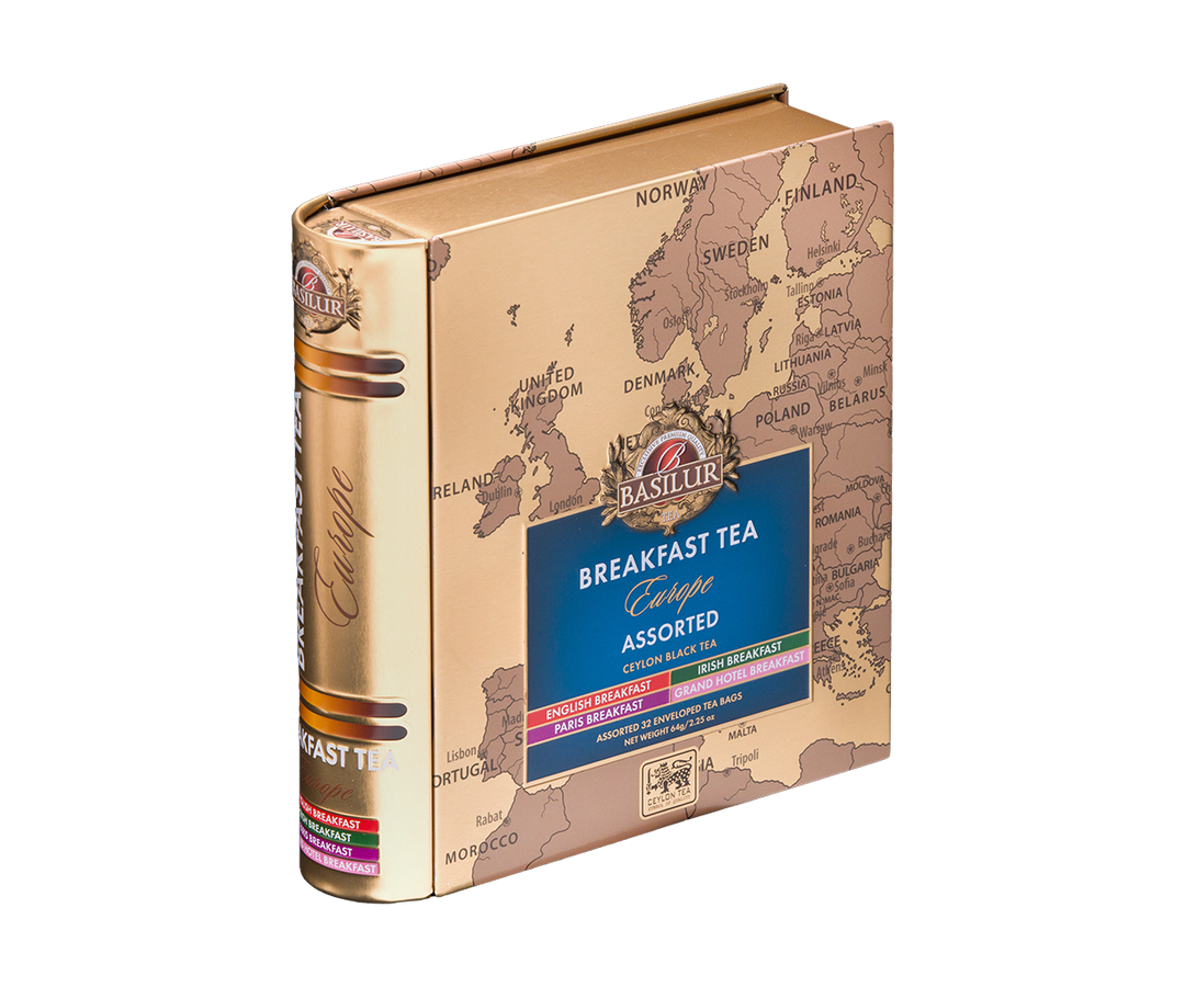 Breakfast in Europe Tea Book - 32 Enveloped Tea Bags - 4 Flavours ...