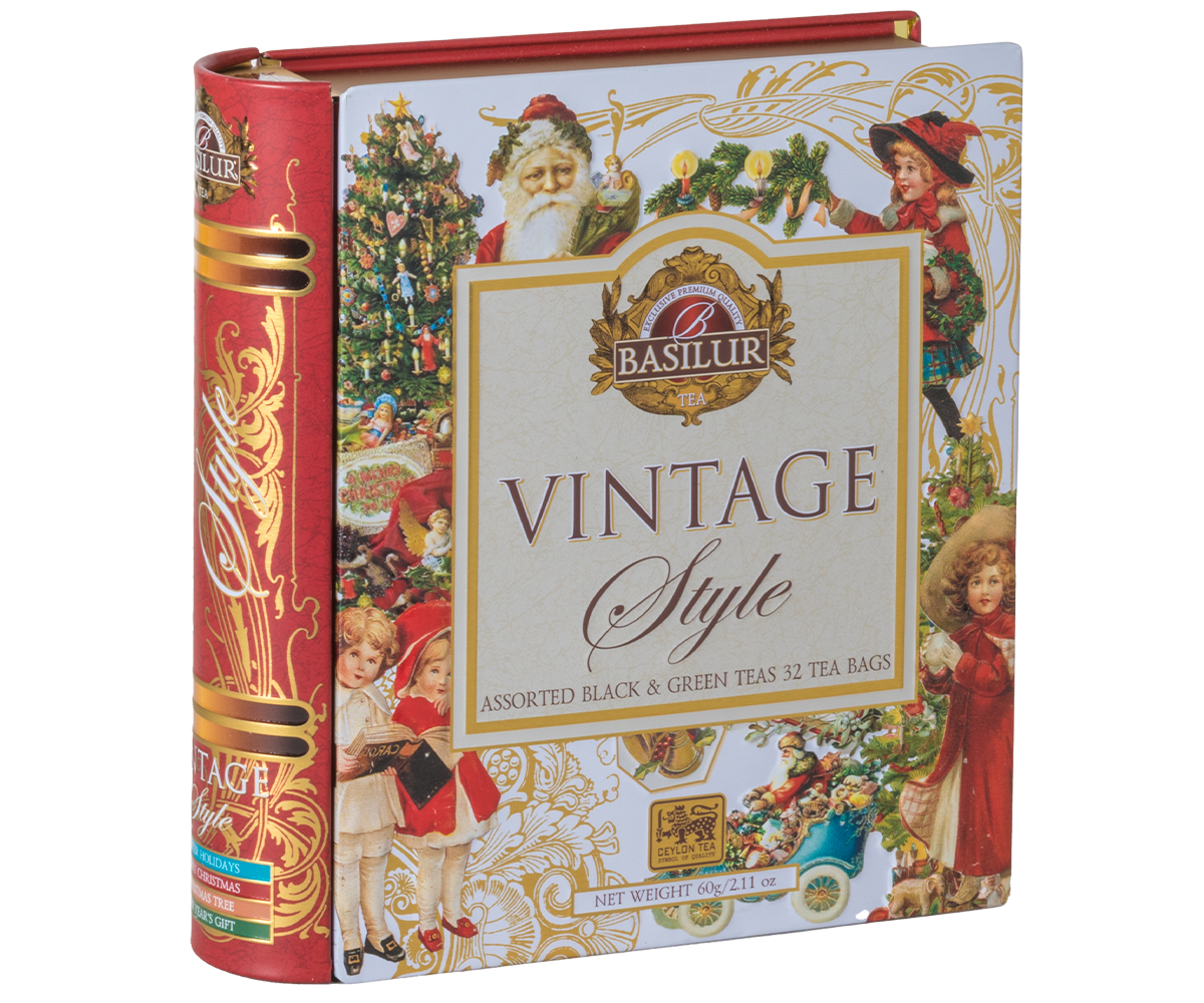 Vintage Style Tea Book - 32 Enveloped Tea Bags - 4 Flavours – Basilur Tea