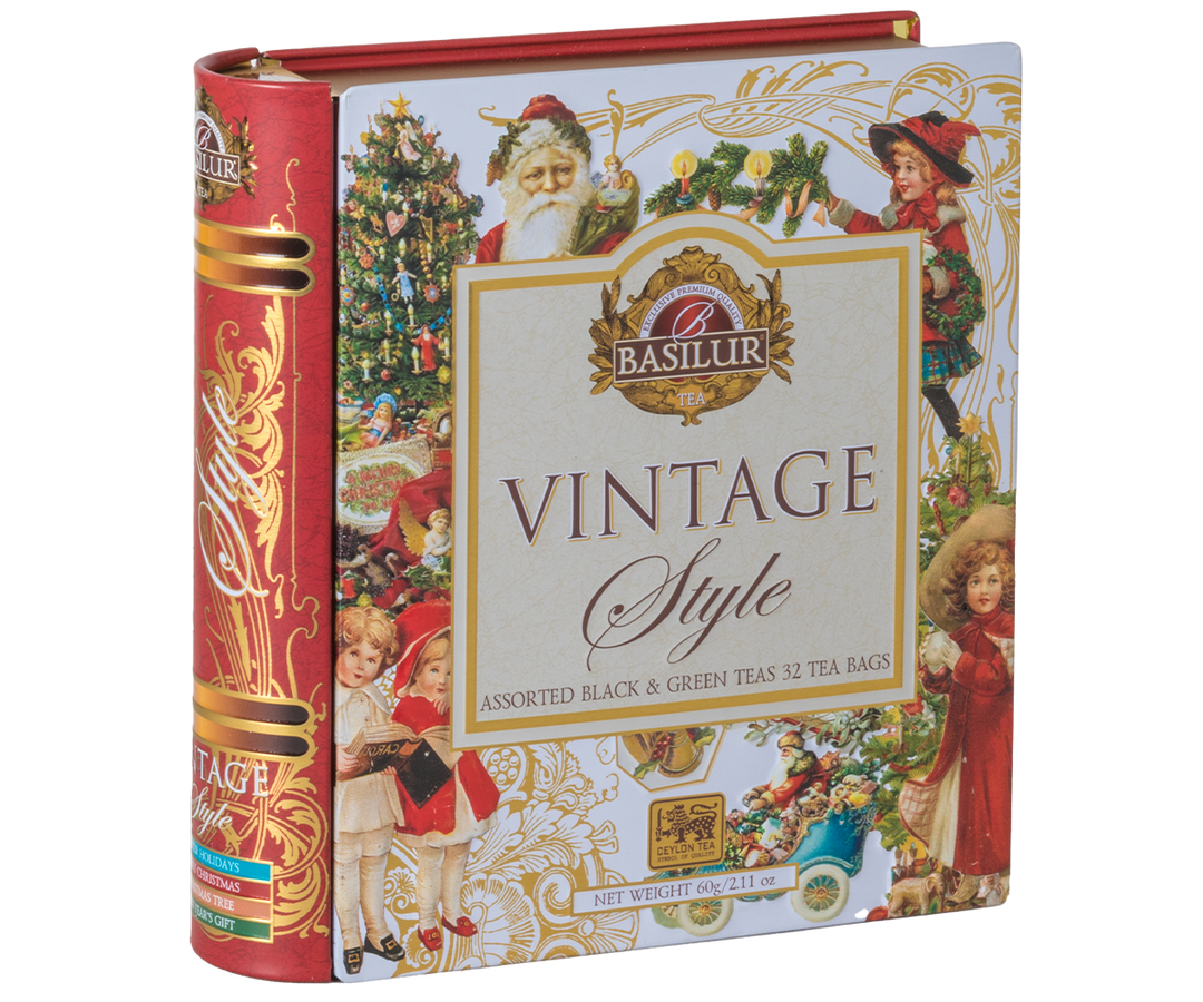 Vintage Style Tea Book - 32 Enveloped Tea Bags - 4 Flavours – Basilur Tea